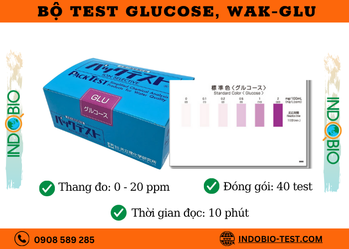 PACKTEST GLUCOSE 0 - 20 PPM TRONG NƯỚC & THỰC PHẨM - WAK-GLU