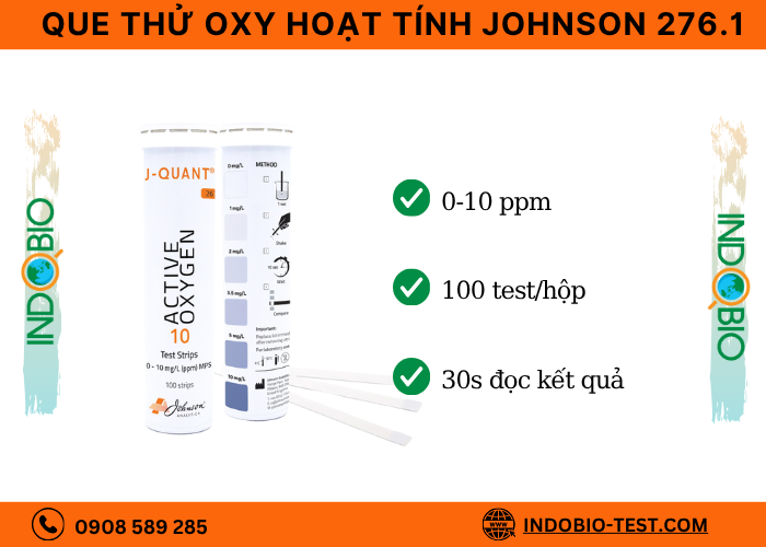 QUE TEST OXY HOẠT TÍNH 0-10 PPM JOHNSON 267.1