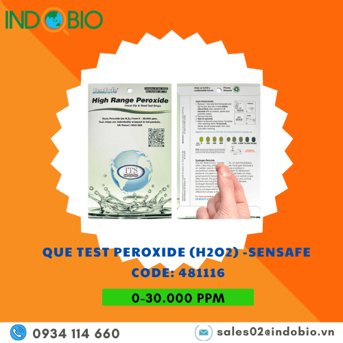 QUE TEST PEROXIDE (H2O2) 481116 SENSAFE THANG ĐO 0-30.000 PPM