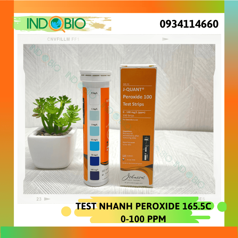 PEROXIDE TEST STRIP 165.5C TEST NHANH H2O2 0-100 PPM JOHNSON