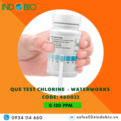 TEST NHANH CLO DƯ (Chlorine) TRONG NƯỚC 0-120 PPM WATERWORKS 480022